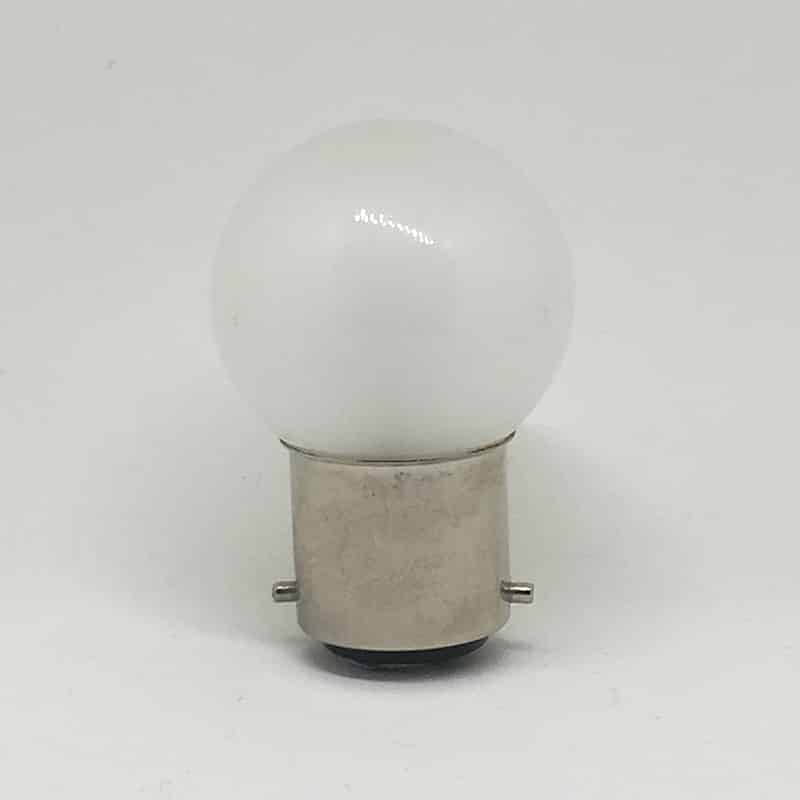 24 Volt Small Round Frosted BC BA22D 12w 24w - UK LIGHT STORE