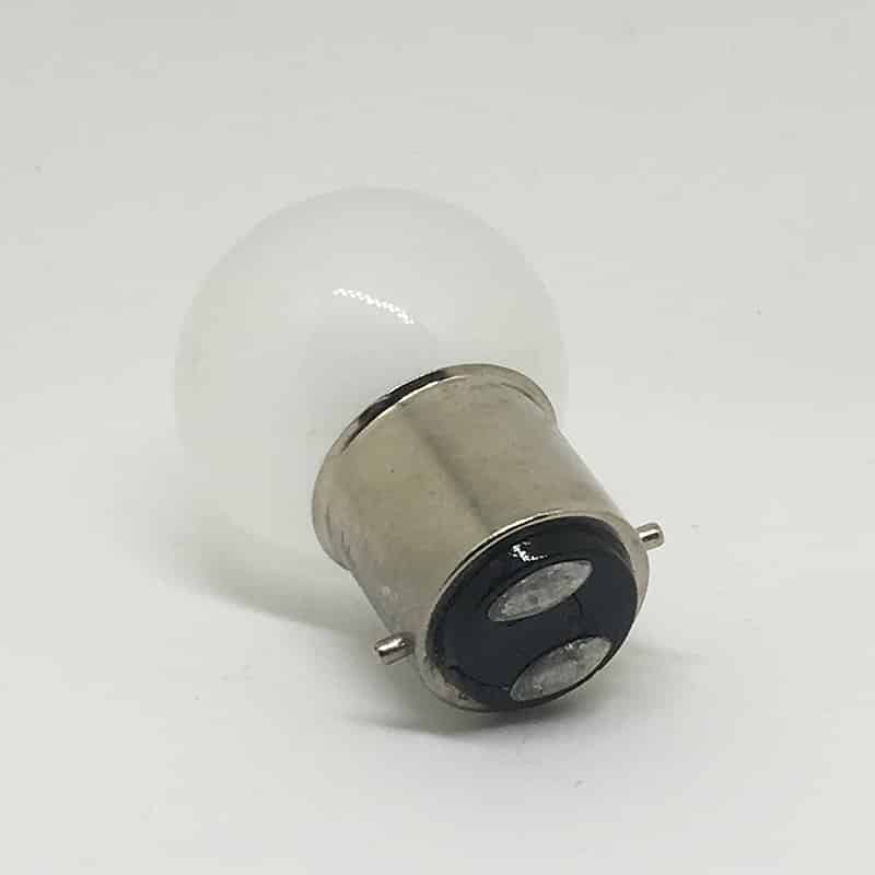 24 Volt Small Round Frosted BC BA22D 12w 24w - UK LIGHT STORE