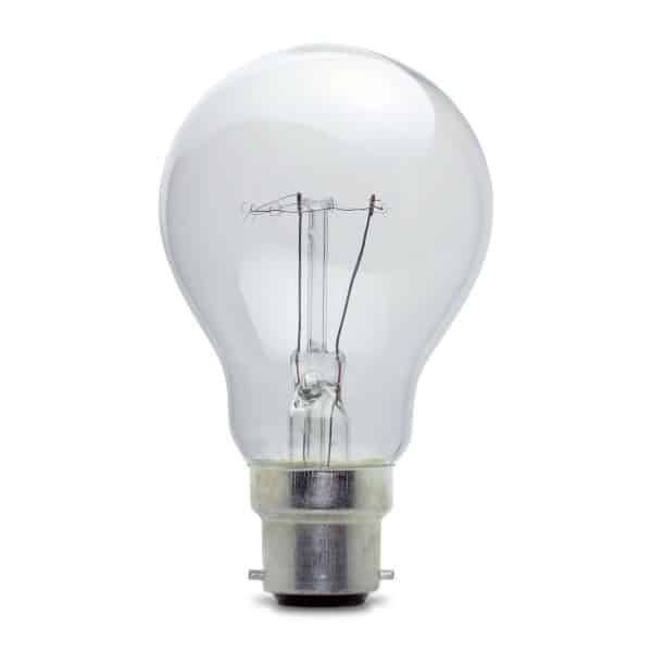 Clear GLS General Household Incandescent Light Bulb 240v - BC - UK ...