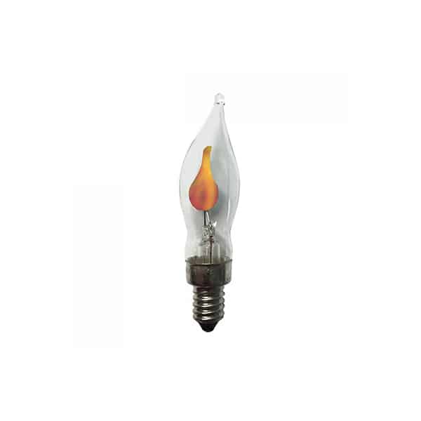 Flicker Flame Effect Candle 240v 1.5w - E10 - UK LIGHT STORE