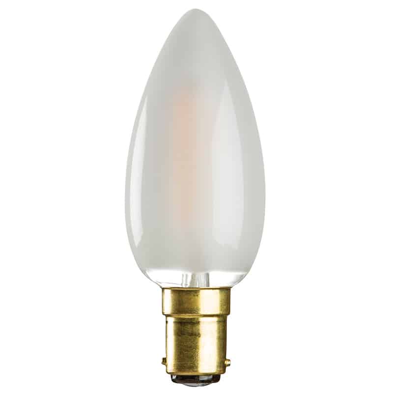 Frosted - Filament LED Candle Household Light Bulb - SBC - UK LIGHT STORE