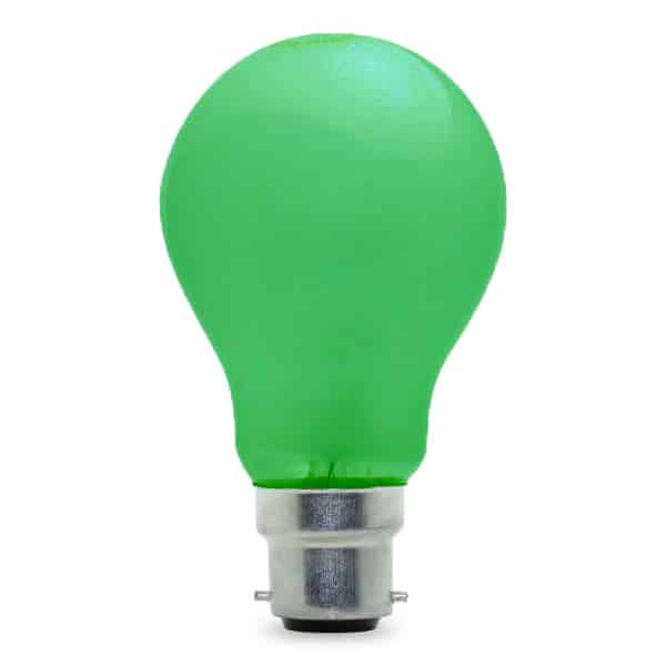 Green Opaque GLS Incandescent Light Bulb 110v - BC - UK LIGHT STORE