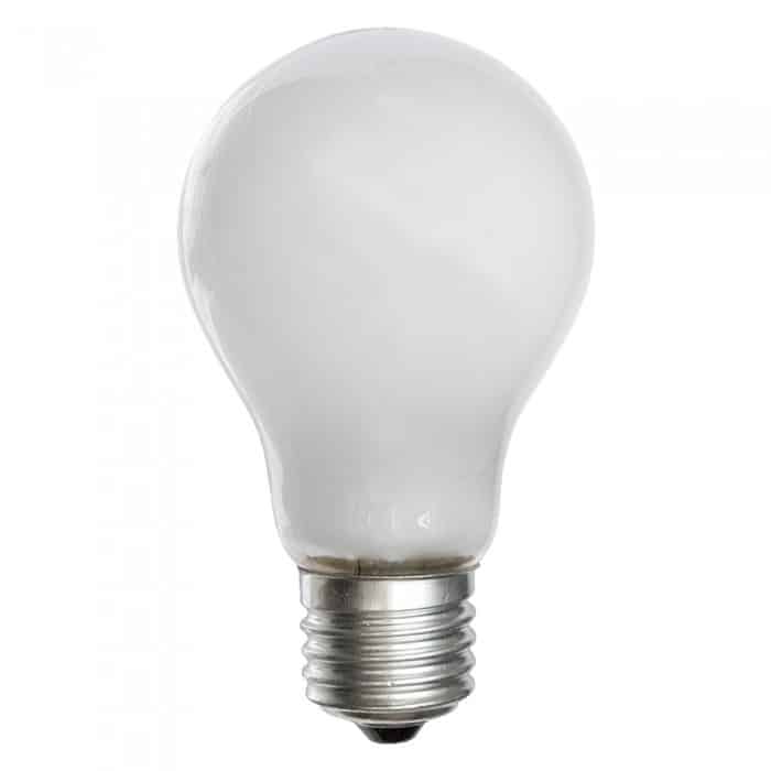 Pearl / White Opaque GLS Incandescent Light Bulb 110v - ES - UK LIGHT STORE