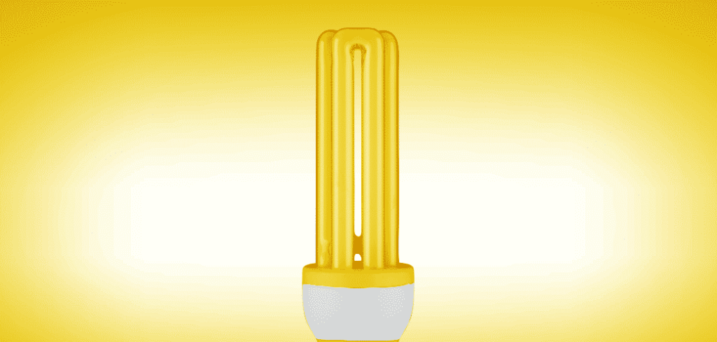 YELLOW 11W SES E14 Stick CFL Energy Saving Light Bulb - UK LIGHT STORE