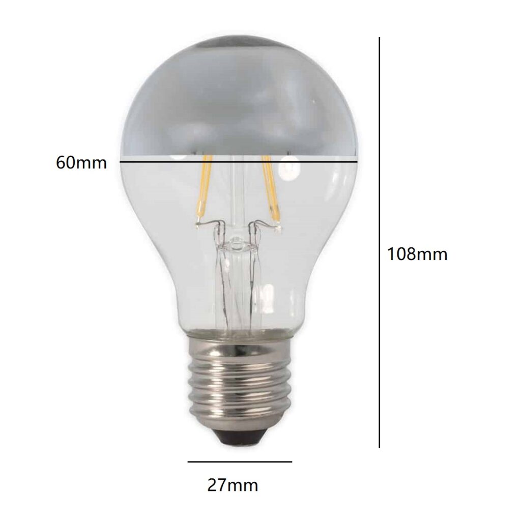 LED Crown Silver 4W GLS General Light Bulb UK 240V - ES E27 Base - UK ...