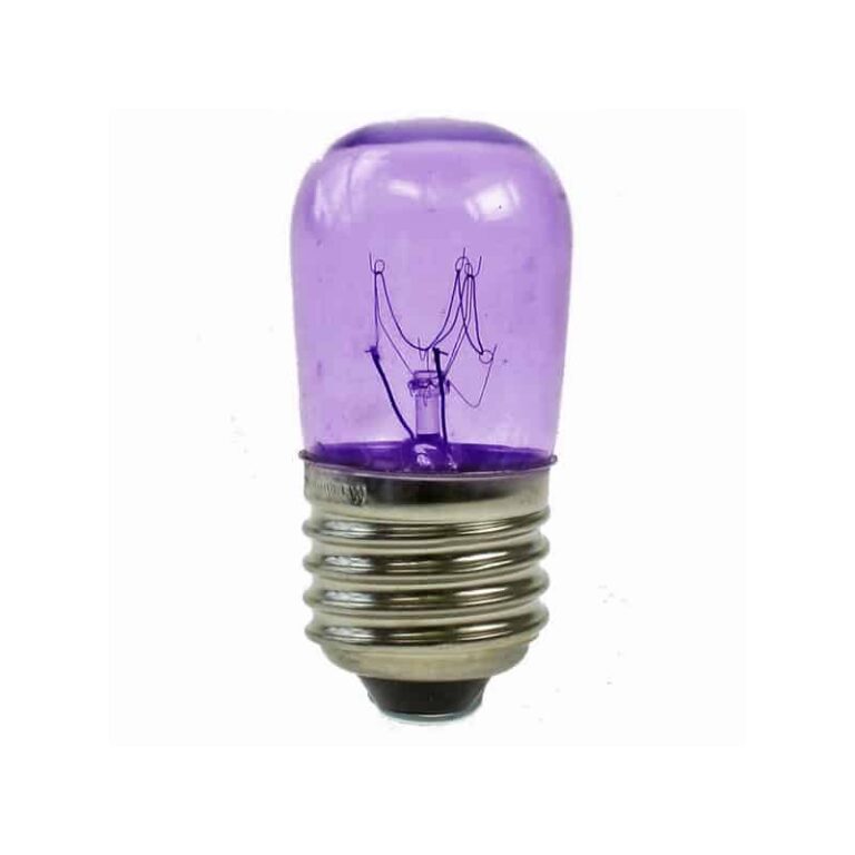 15W ES Pygmy Light Bulb 240V Screw E27 Translucent Violet / Purple - UK ...